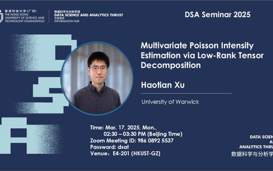Data Science And Analytics Thrust Seminar Multivariate Poisson Intensity Estimation Via Low
